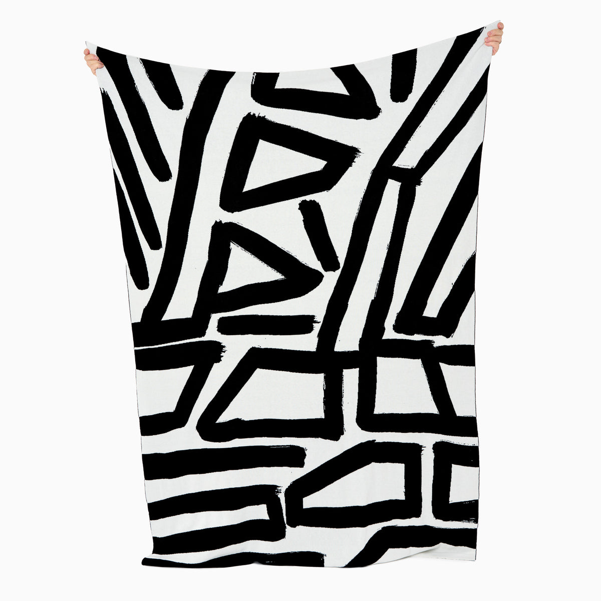 Luxury Wool Blanket | Black & White | Viewing Across by Roam for Haxton ...